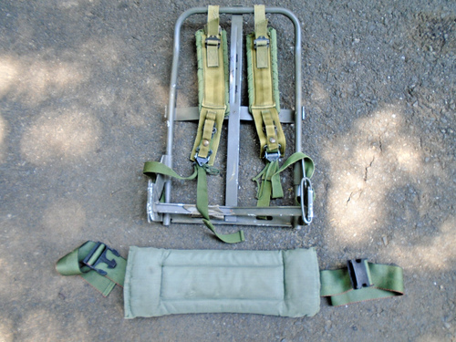USGI LC-1 LC-2 Alice Pack Frame w/ OD Green Shoulder Straps & Hip Pad ...