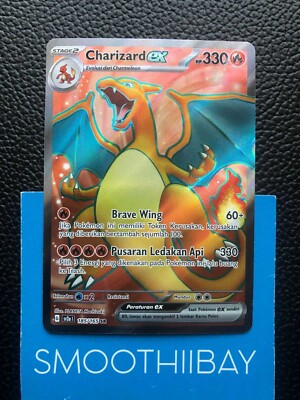 Charizard FULL ART SV2a 185/165 AR Pokemon 151 Scarlet & Violet ...