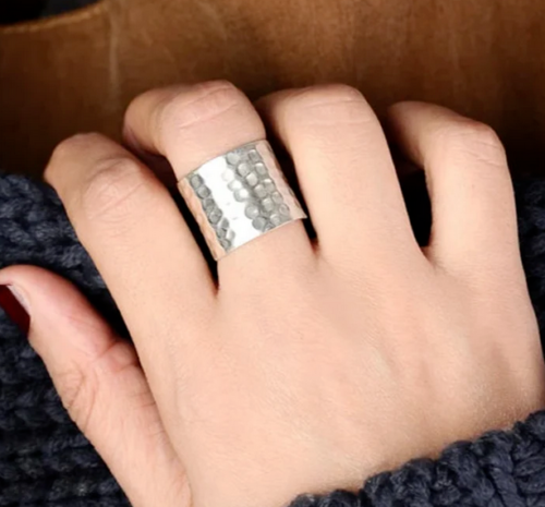 Handmade Solid 925 Sterling Silver Heavy Pure Ring For Women Gift For ...