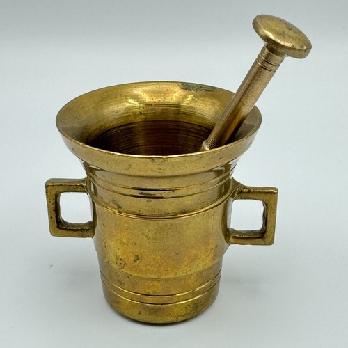 2.5 in Mortar And Pestle 4 Heavy Solid Brass Pharmacy Apothecary ...