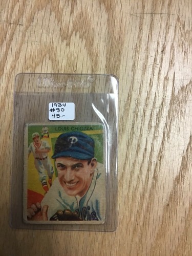 1934 Diamond Stars Baseball Louis Chiozza Card #80 | eBay