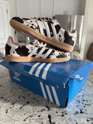 SIZE 8W - BRAND NEW adidas Samba OG Cow Print JR1256 Women’s Size | eBay