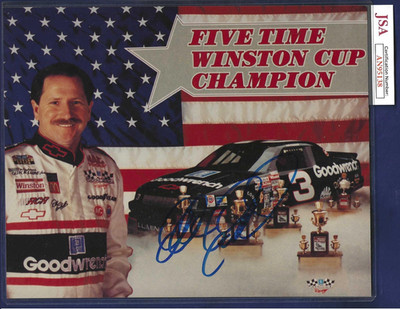 Dale Earnhardt Sr. NASCAR Racing HOFer Autographed 8x10 Photo JSA COA ...