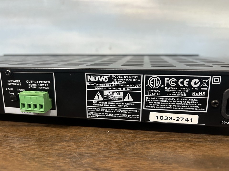 Nuvo NV-D2120 Digital Power Amplifier 2x 120 Watts WORKING 701963852612 ...