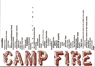 Postcard Advertising Camp Fire Do You Remember Lip Smackers Hot Wheels ...