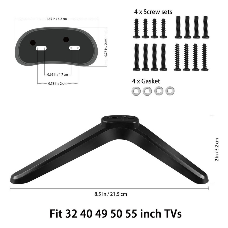 TV Base Stand for TCL Roku Smart TV TCL TV Stand Legs for 32 40 49 50 ...