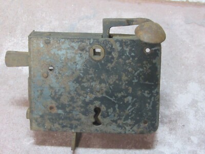 ANTIQUE PRIMITIVE 1800s DOOR ELBOW LOCK HANDLE -WROUGHT IRON | eBay