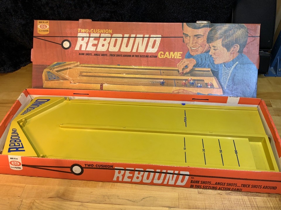 1971 Rebound Game by Ideal Complete Two-Cushion Skill Shot Clean Game ...