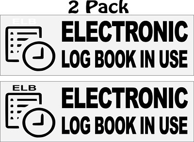 (2) E-Log Devise In Use ELD Electronic Logbook In Use Decal Sticker 8 ...