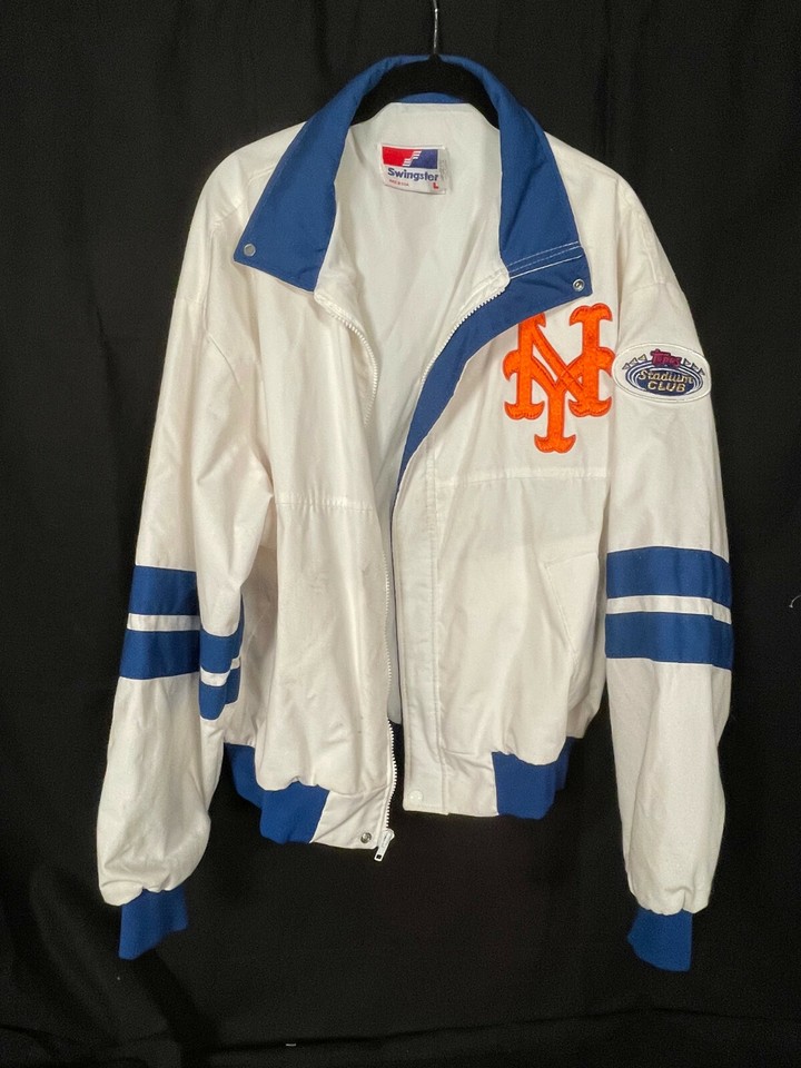 Vintage Rare New York Mets Windbreaker Jacket Swingster Topps Stadium ...