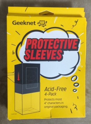 Geeknet 4 Pack Protective Sleeves Fits Most 4 Inch Vinyl Characters New ...
