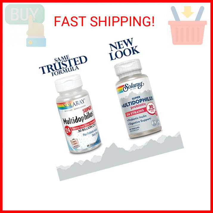 SOLARAY Super Multidophilus 24 Strain Probiotic | 30 Billion CFU ...