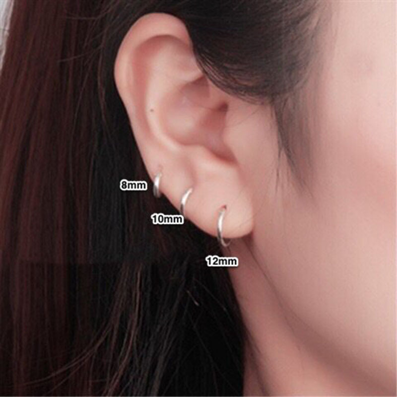 Best Hoop Earrings | Ear Hinged Sleeper Circle Simple | 925S | Sterling ...