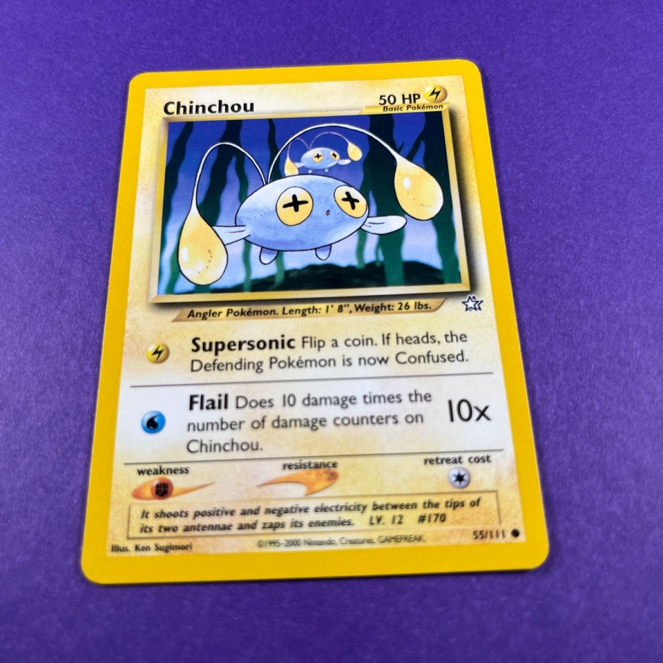 Pokémon TCG Chinchou Neo Genesis 55/111 Regular Trading Card TCG | eBay UK