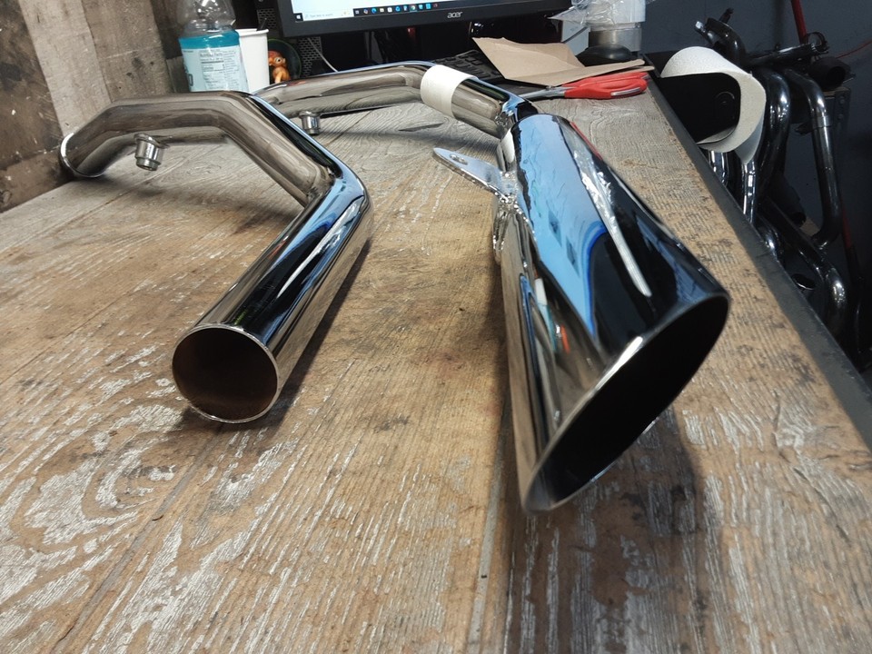 🔥Cycle Shack Harley 93-08 FLT Chrome Never Installed Exhaust Short ...