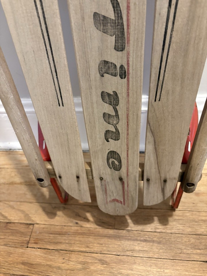 Vintage Sears & Roebuck Happi Time Sled Wood / Metal Runner for Rustic ...