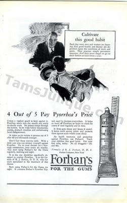1927 Forhan's Toothpaste Gum Cleaner Dental MAGAZINE PRINT AD Wall ...
