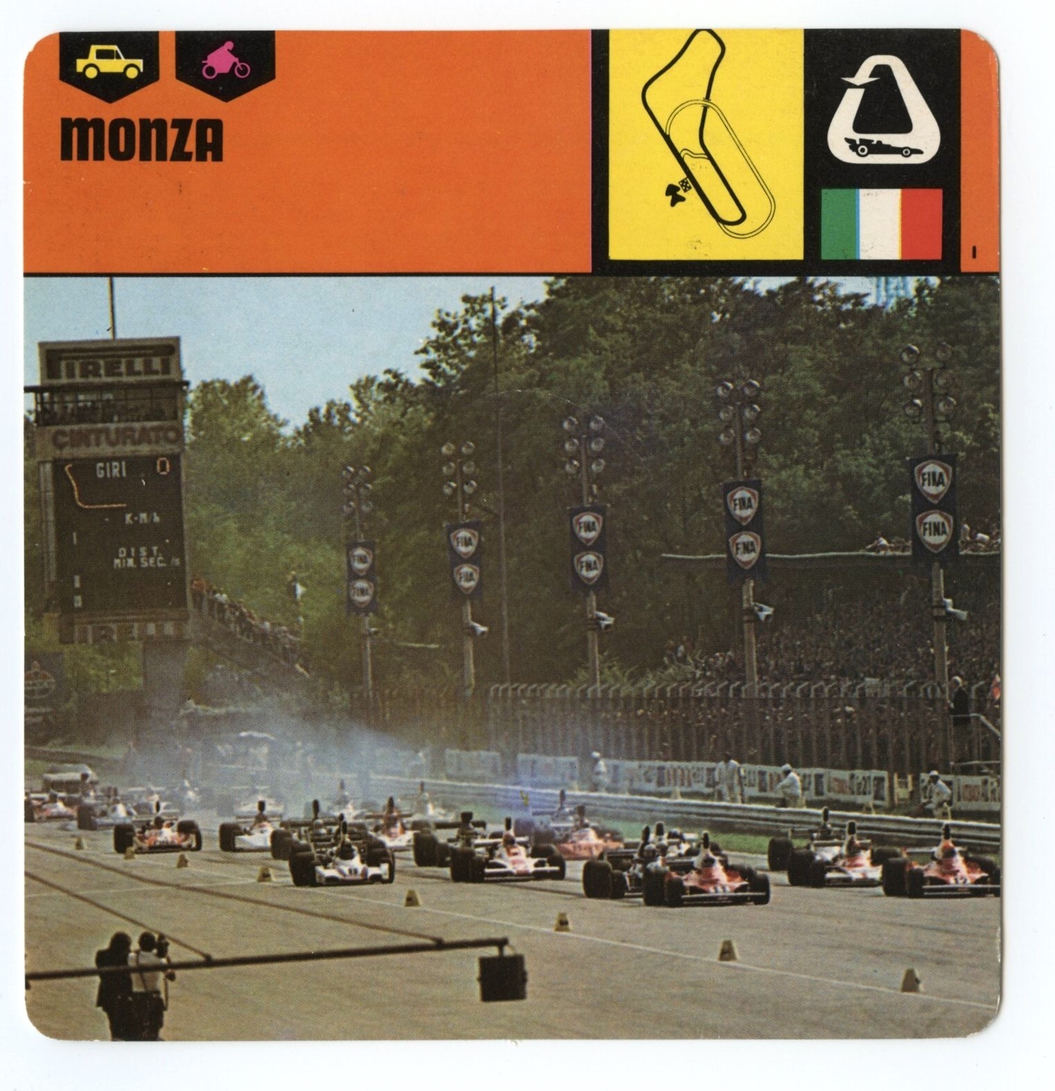 Monza - Racing Track Circuit Edito Service SA Auto Rally Card | eBay