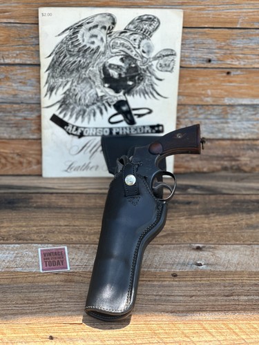 Alfonso's Black Leather Lined Police Duty Swivel Holster For S&W 6" Mod ...