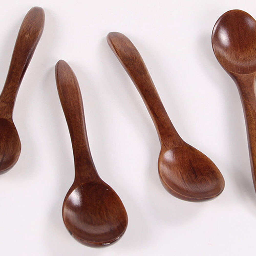 Dining Bamboo Soup Teaspoon Japanese Style Mini Wooden Spoon | eBay