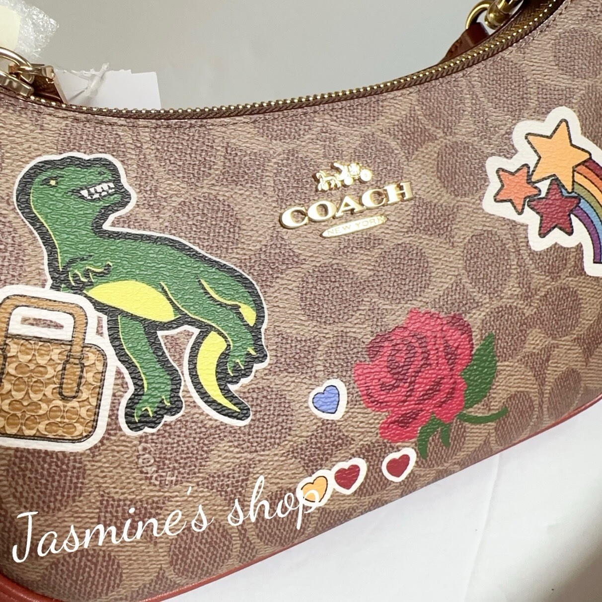 NWT Coach Teri Shoulder Bag In Signature Canvas With Sticker Print ...