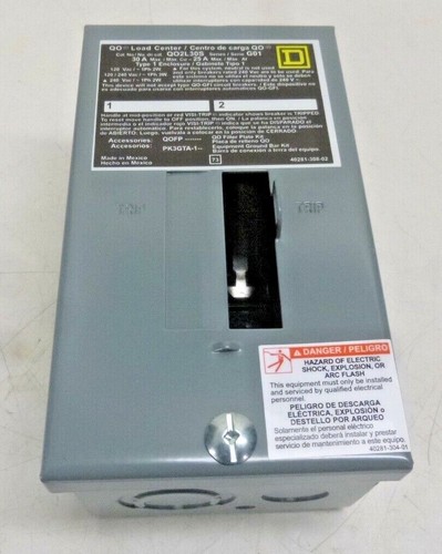 NEW SQUARE D Load Center, Number of Spaces 2, Amps 30 A, Type QO ...