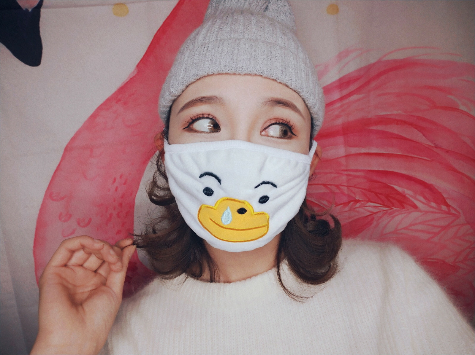 Cute Carton Animal Bear Chick & Lion Friends Cotton Cloth Masks Face ...