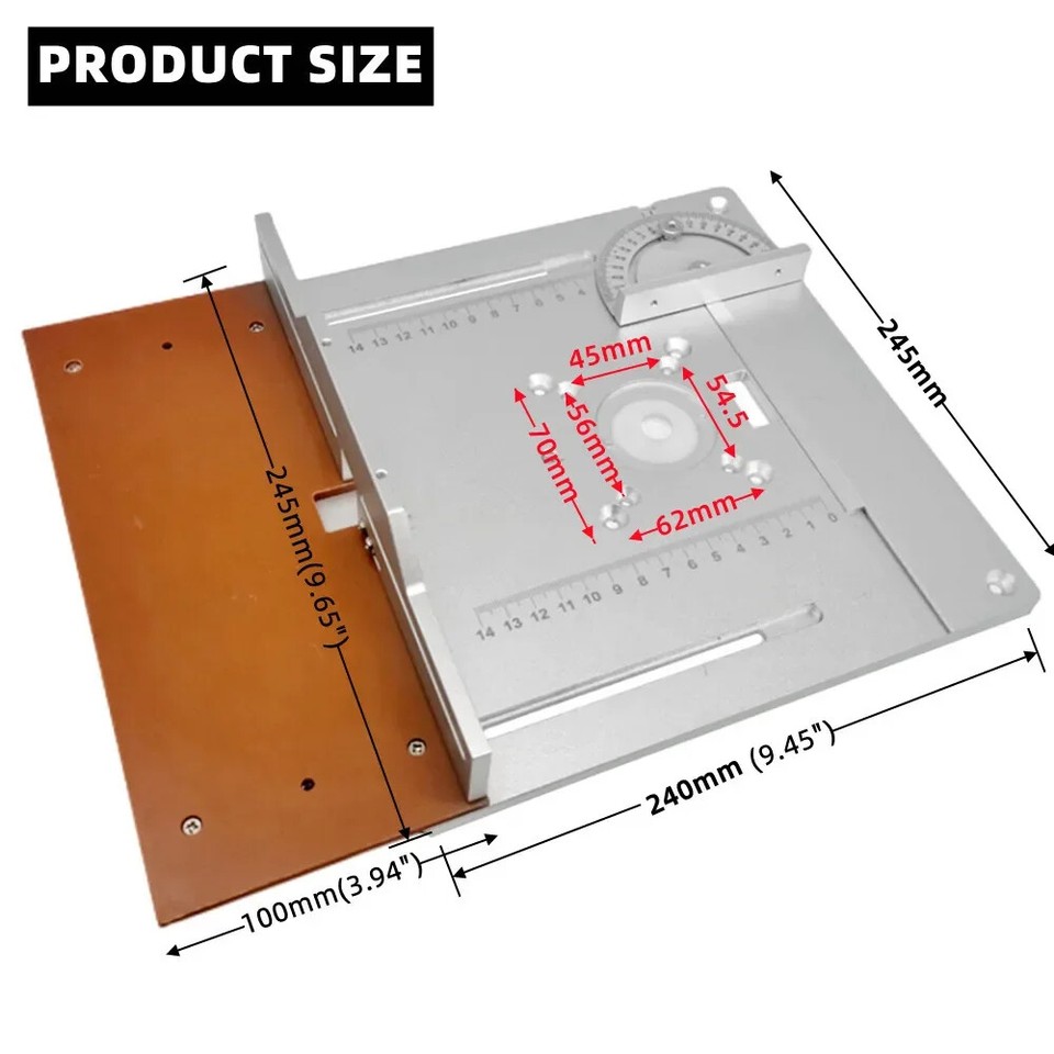 Aluminium Router Table Insert Plate Electric Wood Milling Flip Board ...