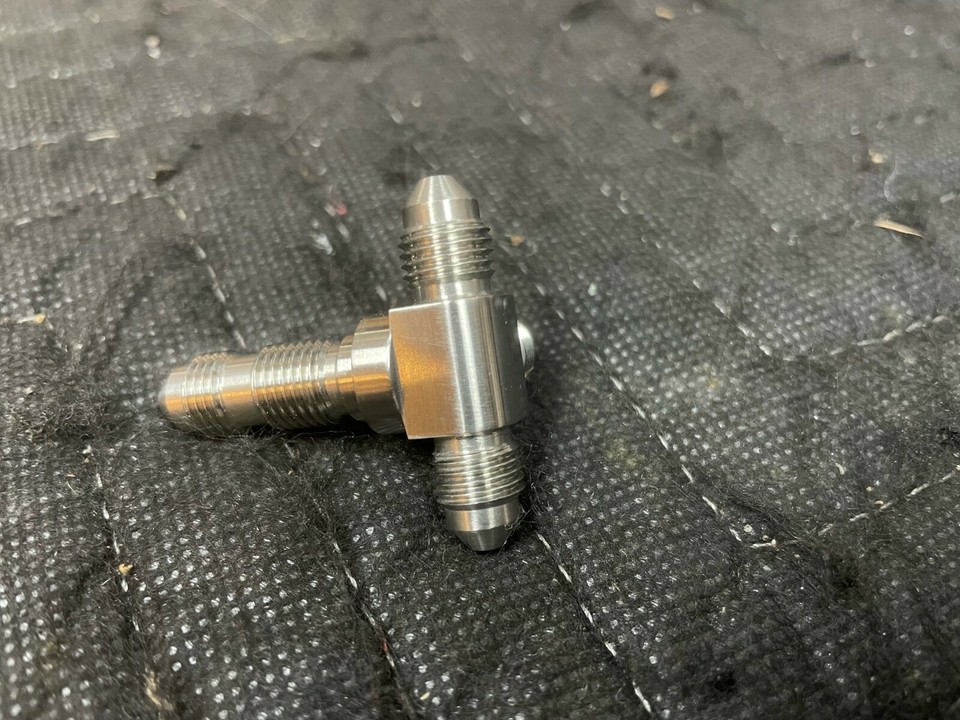 -3an 3 AN Stainless Four Way Tee Bulkhead Fitting Brake Fluid Hydraulic ...