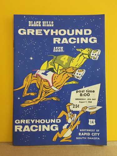 RARE 1963 Black Hills South Dakota Greyhound Racing Program, BEAUTIFUL! | eBay