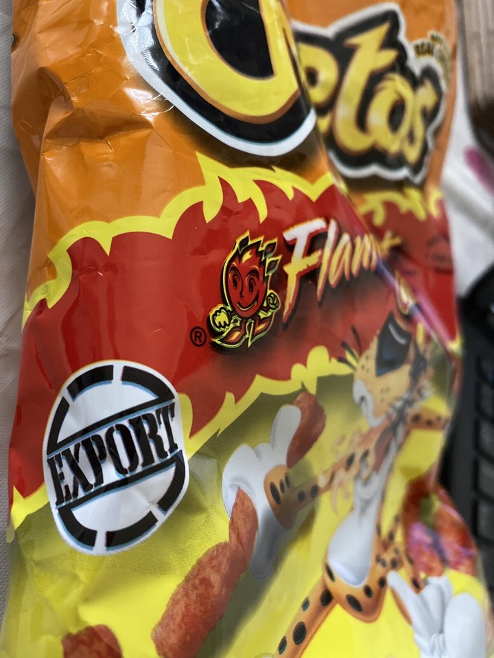 Cheetos Crunchy Flamin Hot Large 8oz/226g Bag American Import Cheese ...