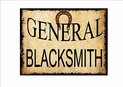 Vintage Style Blacksmiths Shop Sign Stabler Retro Style Sign Kitchen ...