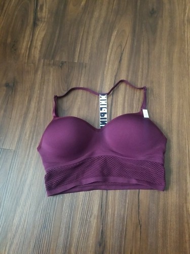 VICTORIA SECRET LOVE PINK WIRELESS BRA SMALL MAROON BRAND NEW | eBay