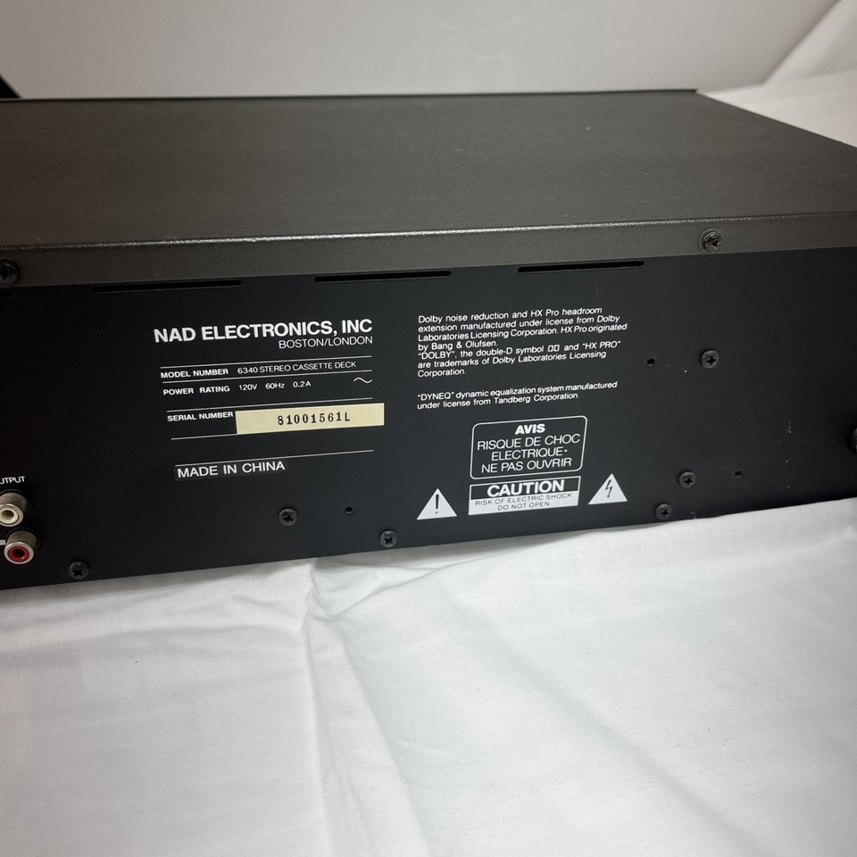 Nad 6340 Stereo Cassette Deck..Powers Up Only, ..Parts, Repair, Restore ...