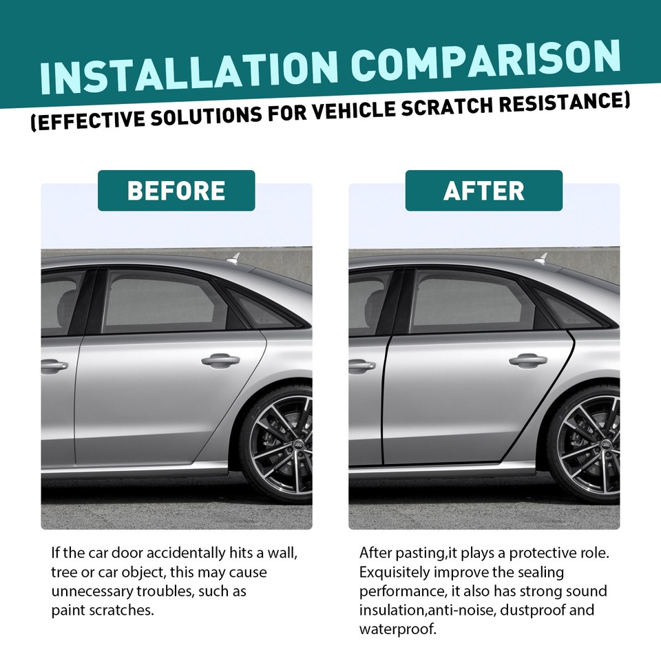 Car Door Rubber Seal Strip Trim Seal with Side Bulb Car Weather ...