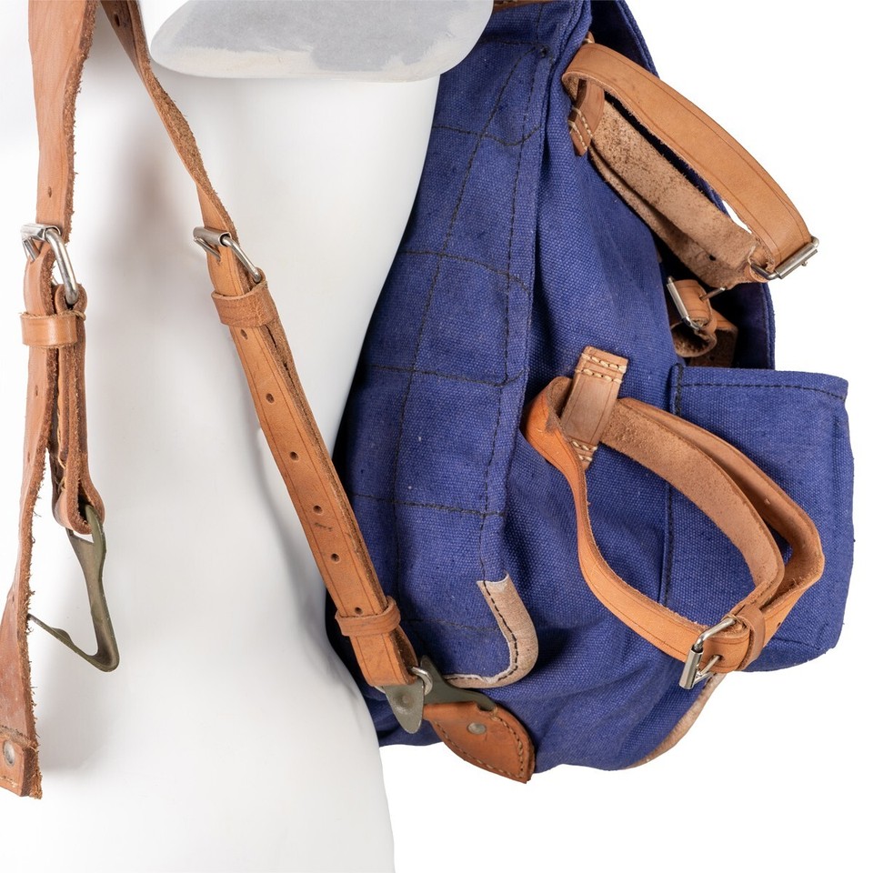 Original Romanian Army Canvas Rucksack - Blue-Adjustable- Military ...