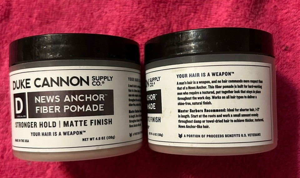 Duke Cannon News Anchor Fiber Pomade Stronger Hold Matte Finish 4.6 oz ...
