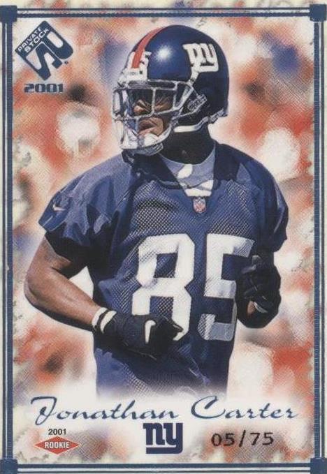 2001 Pacific Private Stock - Jonathan Carter #144 Blue Framed /75 (RC ...