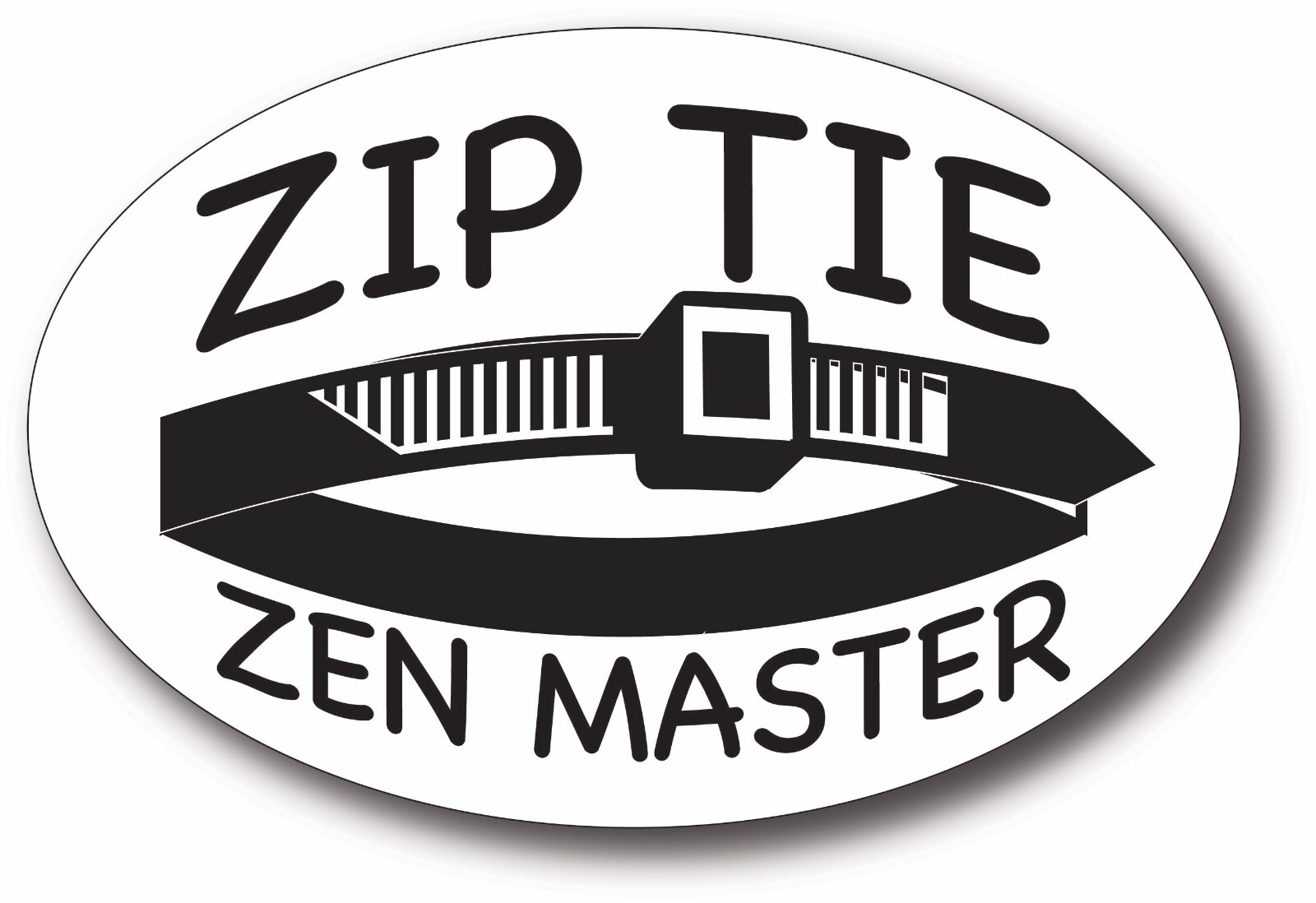 ZIP TIE ZEN MASTER Decal BUMPER Sticker High Quality OUTDOOR DURABLE | eBay