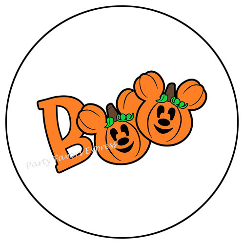 30 BOO HALLOWEEN MOUSE ENVELOPE SEALS LABELS PARTY FAVORS STICKERS 1.5 ...