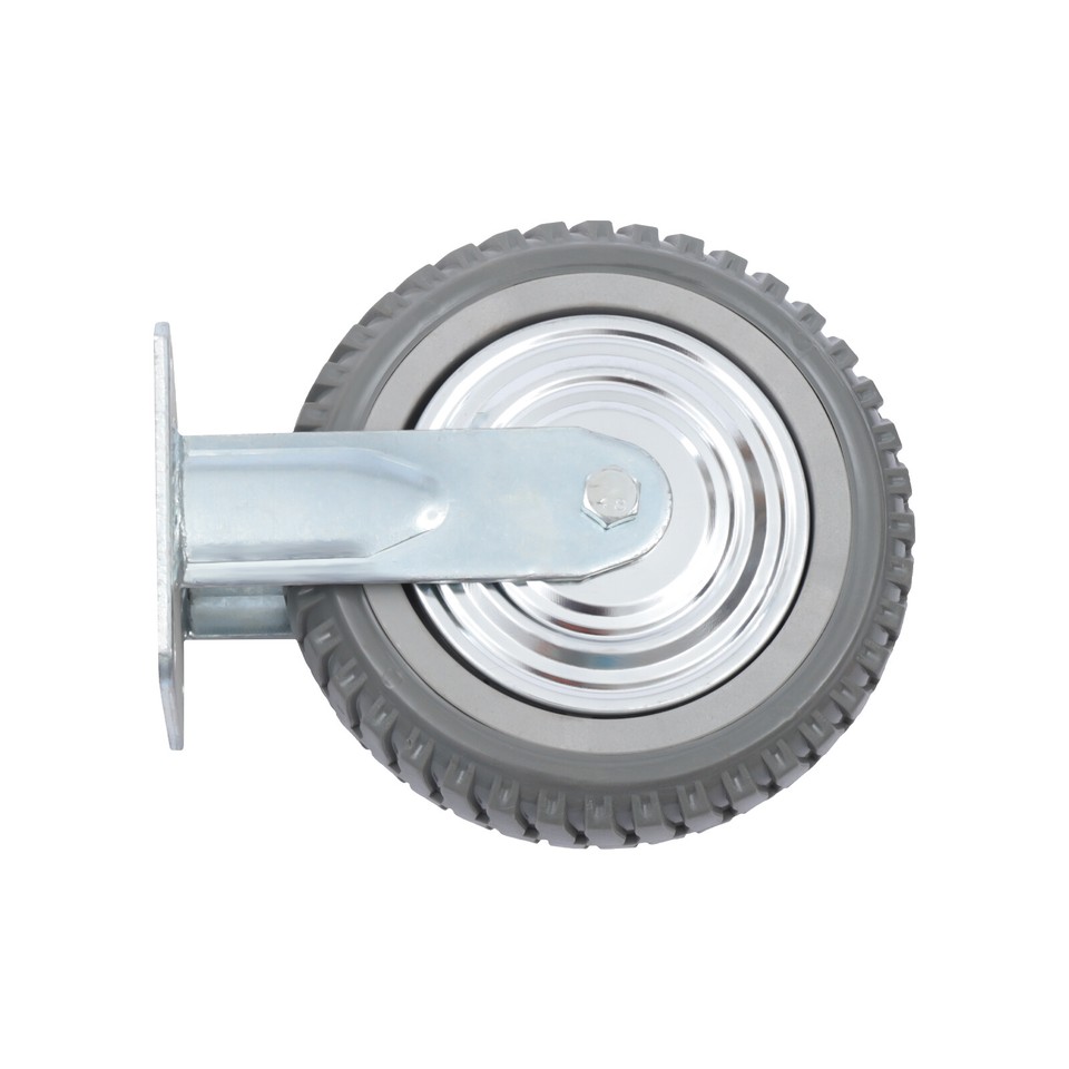 4PCS 8 Inch Dustproof Handling Wheels Fixed+Brake Heavy Duty Solid ...