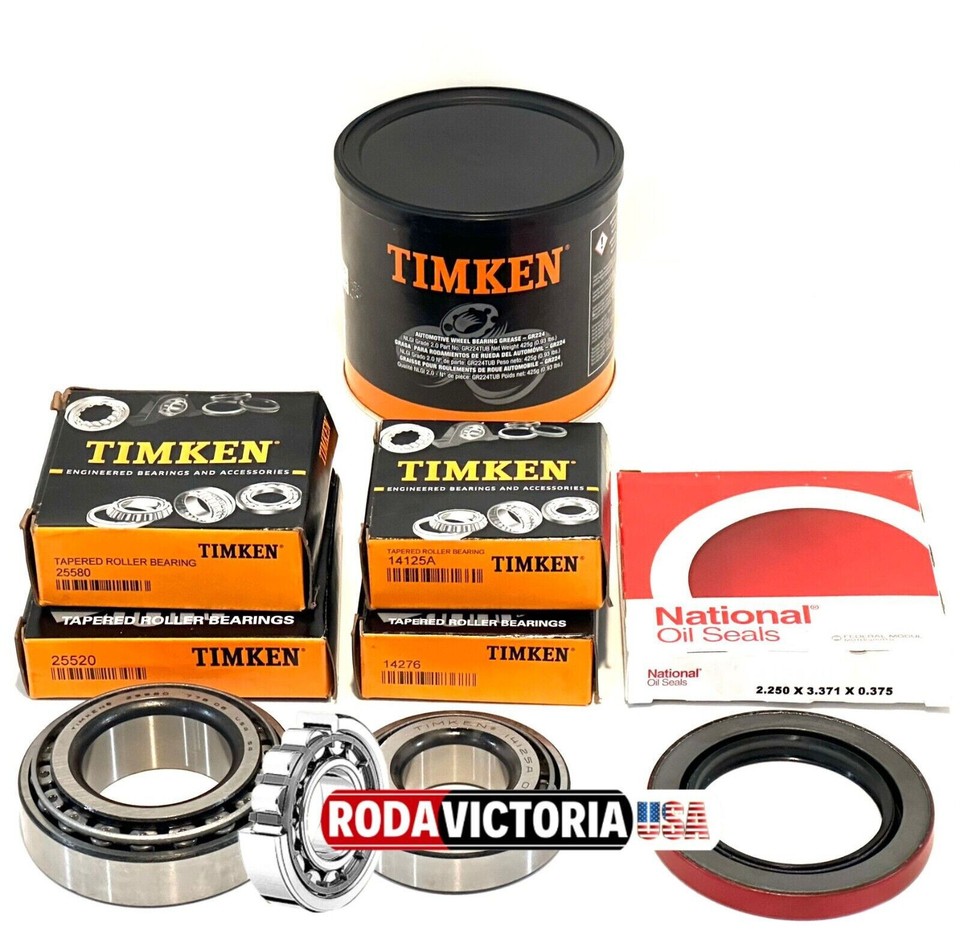 TIMKEN 25580 25520 14125A 14276 BEARING SEAL GREASE Set for 7000-lb ...