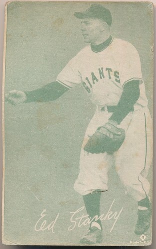 1953 Canadian Exhibits #9 Ed Stanky Green Tint Rare | eBay