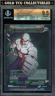 BGS 9.5 ⭐️ Tien Shinhan 2021 Championship Promo Card DBS DBZ Z Super | eBay