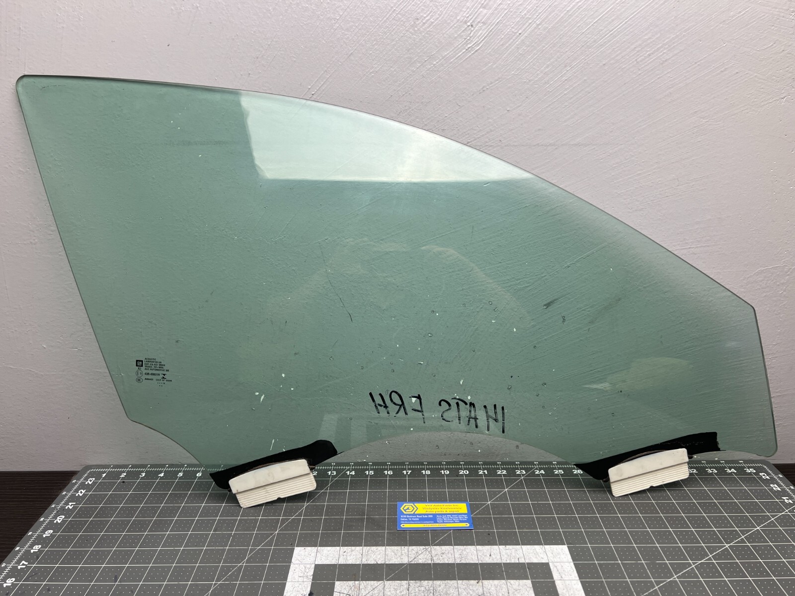 2013-2018 Cadillac ATS Sedan Front Right Door Window Dual Glass Double ...