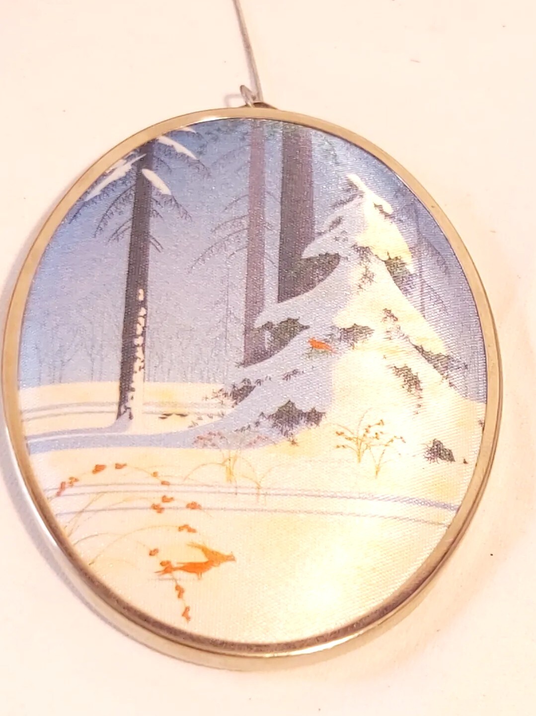 VTG Hallmark 'Heart Full of Love' Satin Winter Scene Cardinal Snow ...