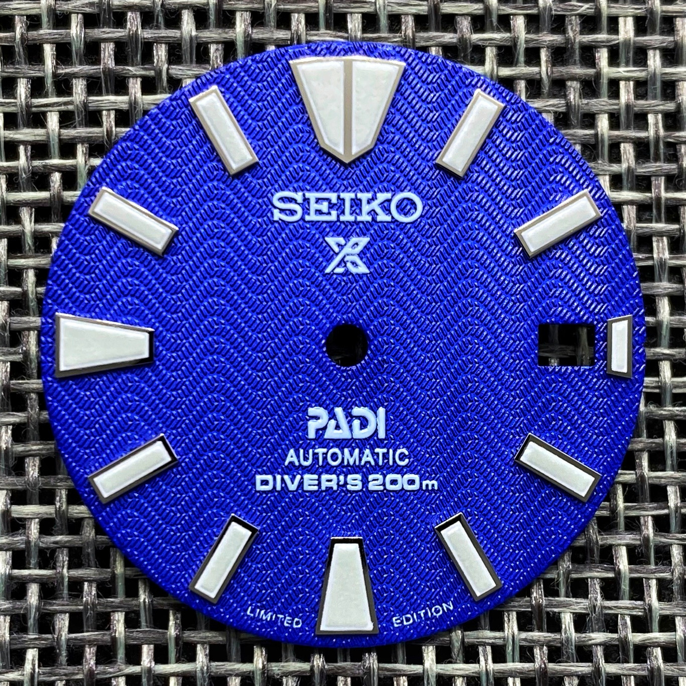 New SAMURAI PADI PROSPEX WAVE BLUE DIAL DIVERS FOR SEIKO NH35 4R35 NH36 ...