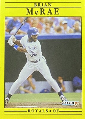 1991 Fleer #563 Brian McRae RC Kansas City Royals Baseball Card | eBay