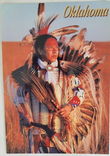 Native American in Ceremonial Dress Ponca Tribe Oklahoma Vintage ...