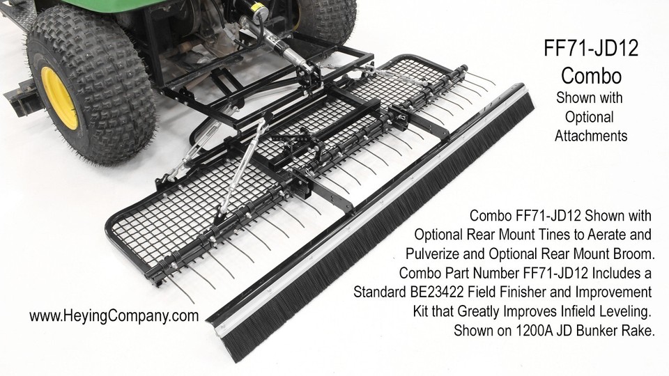JD 1200A Bunker Rake Improvement Kit and BE23422 Field Finisher COMBO ...